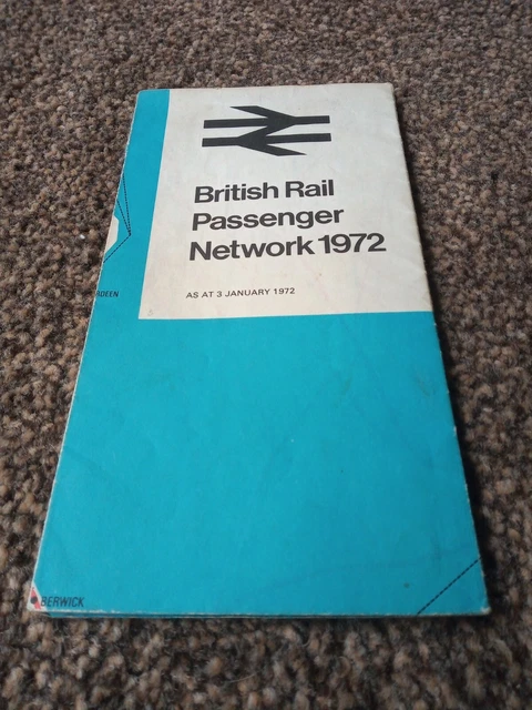 RAILWAY MAP:BRITISH RAILWAYS Passenger Network Map (+ Southern Region ...