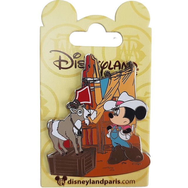 DISNEYLAND PARIS MINNIE Mouse & Goat Big Thunder Mountain Pin Badge ...