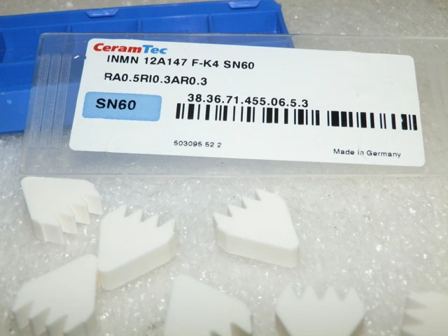 (TEN )PIECES CERAMIC Poly V Groove inserts iNMN 12A147 F-K4 SN60 ...