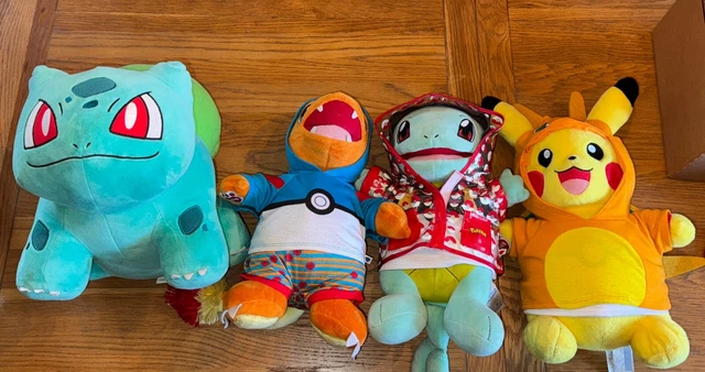BUILD A BEAR Pokemon Big 4, Bulbasaur, Charmander, Picachu, Squirtle ...