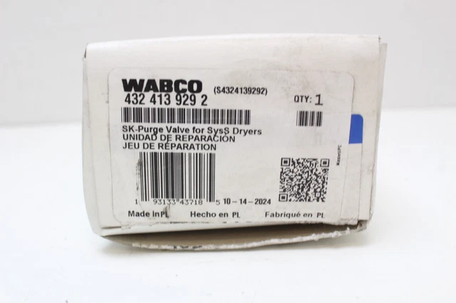 MERITOR WABCO AIR Dryer Purge Valve - R950014 432 413 929 2 Tda-S432 ...