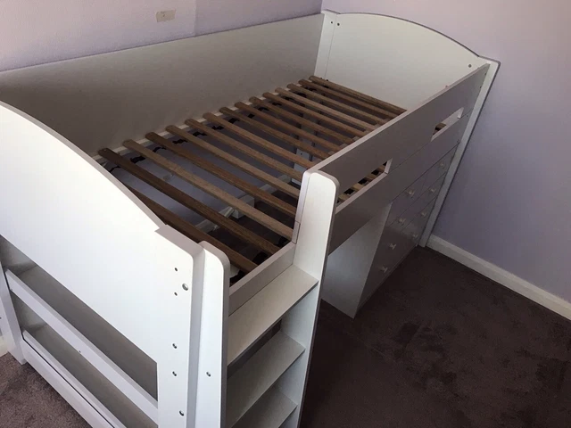 MID SLEEPER BED - White Mayfair By Sleepland Beds £180.00 - PicClick UK