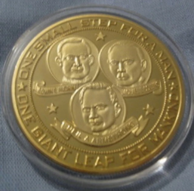 APOLLO 11 GOLDMÜNZE Buzz Aldrin Lightyear Americana Sci-Fi Film Movie ...