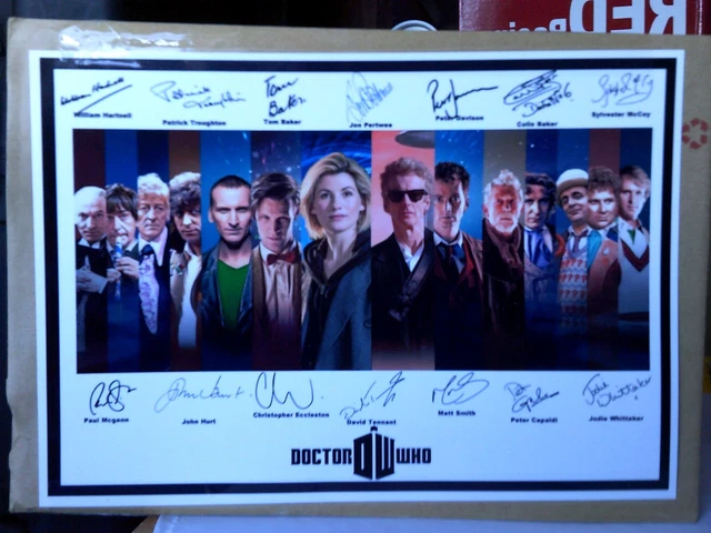 DR WHO - All the Doctors with their signatures on this A4 sheet - 1963 ...