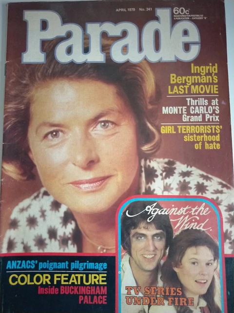 1979 PARADE MAGAZINE-INGRID Bergman~Monte Carlo Grand Prix~ANZACS~WC ...