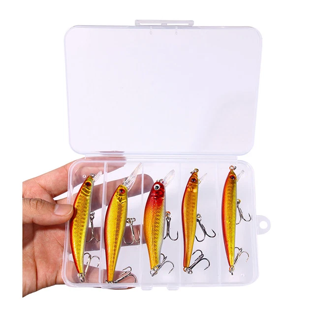 5PCS CRANKBAITS MINNOW Fishing Lures Hard Bait Fresh & Saltwater Tackle ...