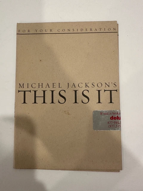 MICHAEL JACKSON'S THIS Is It FYC DVD Columbia 2009 Promo Awards RARO ...