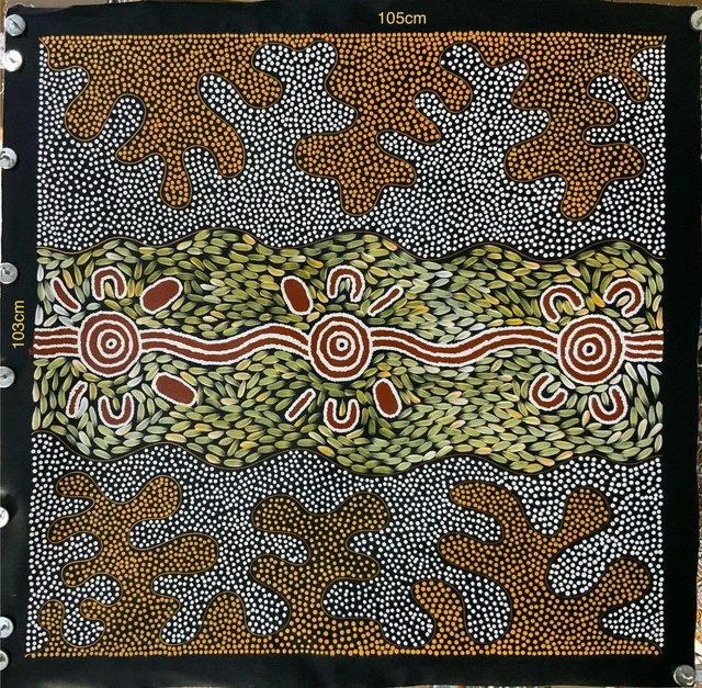 SHARON BUTCHER ABORIGINAL Artist Painting WOMEN COLLECTING BUSH ...