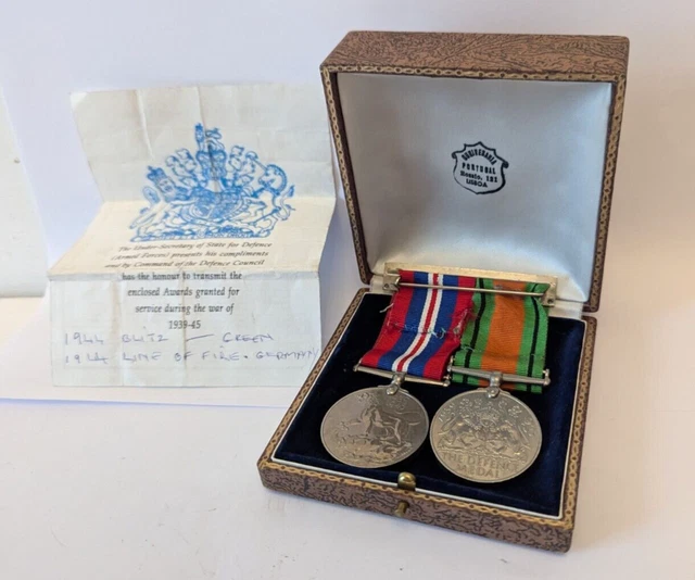 WW2 BRITISH ARMY Mounted War & Defence Medal + Medal Bar Badge £69.99 ...