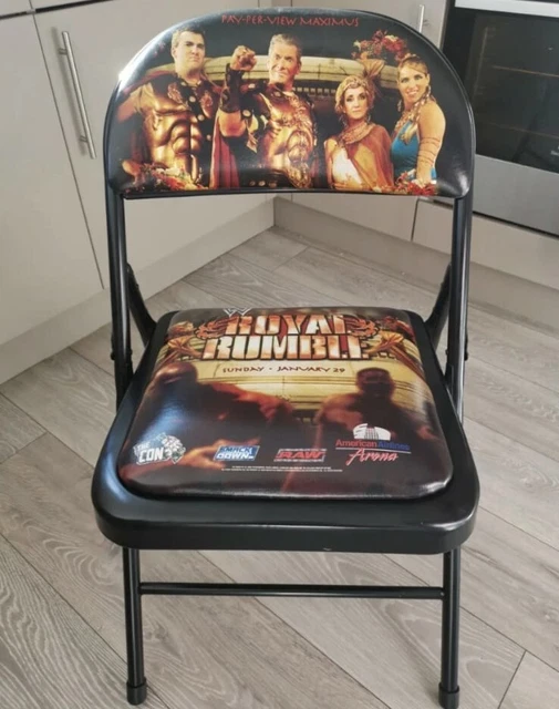 WWF WWE ROYAL Rumble Ppv Ringside Chair Event Chair Vince Mcmahon £100. ...
