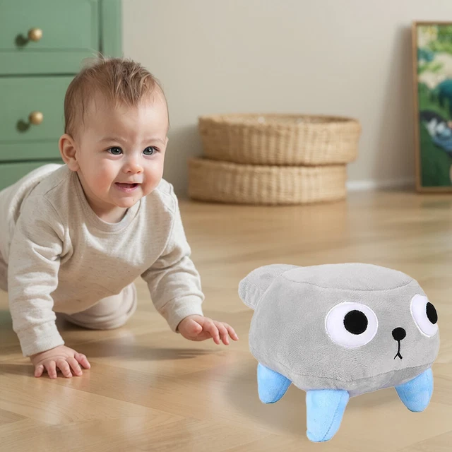 DANDYS WORLD PLUSH Cartoon Figure Toy Decorative for Bedroom Sofa (Gray ...