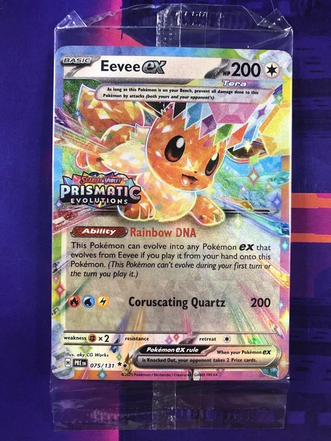 POKEMON TCG - SV Prismatic Evolutions - Eevee Ex 075/131 Promo Stamped ...