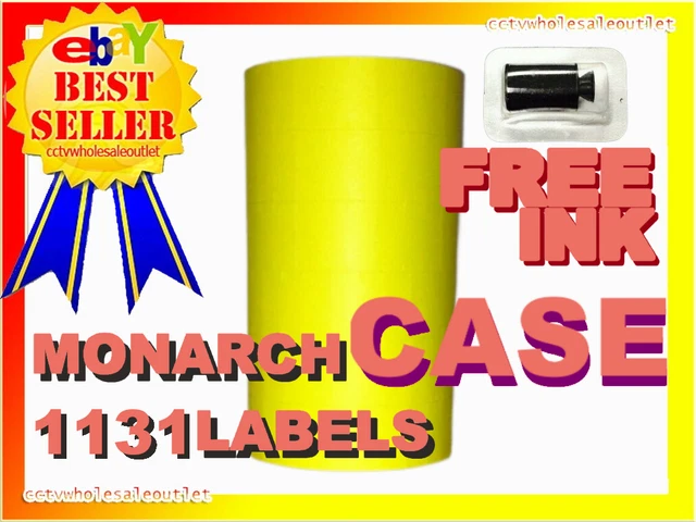 1 CASE OF Fluorescent Yellow Labels For Monarch 1131 Pricing Gun 8 ...