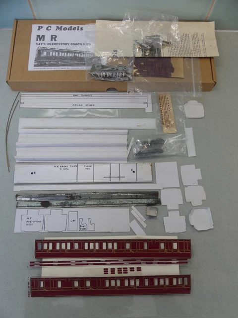 PC MODELS MR 4MM 00 Gauge Clerestory 54FT Coach Kit With Instructions ...
