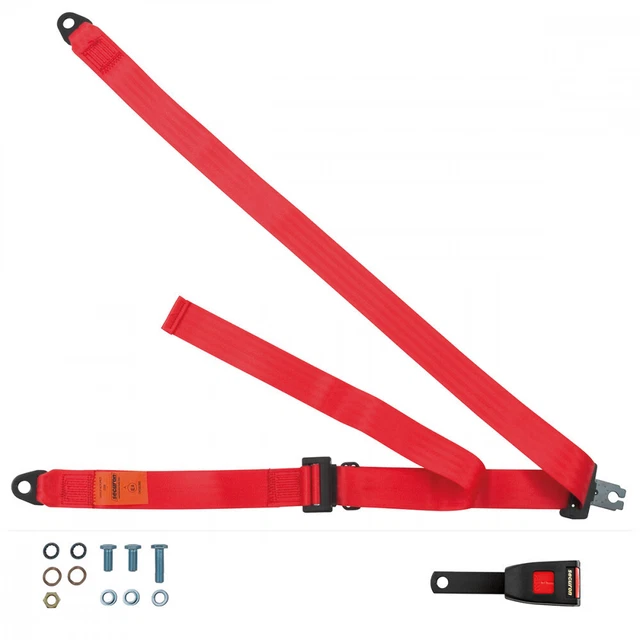 AVANT STATIQUE SIÈGE Ceinture pour Rover 200 (R8) Hayon 1989-1995 Rouge ...