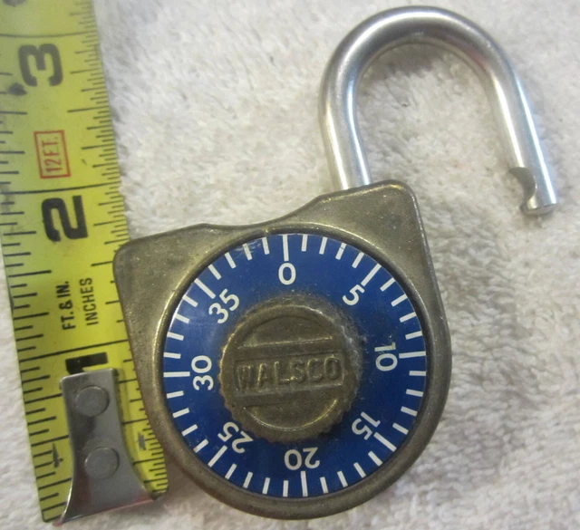 1 LOCK WALSCO Lock Combination padlock,with combo included,USA VTG ...