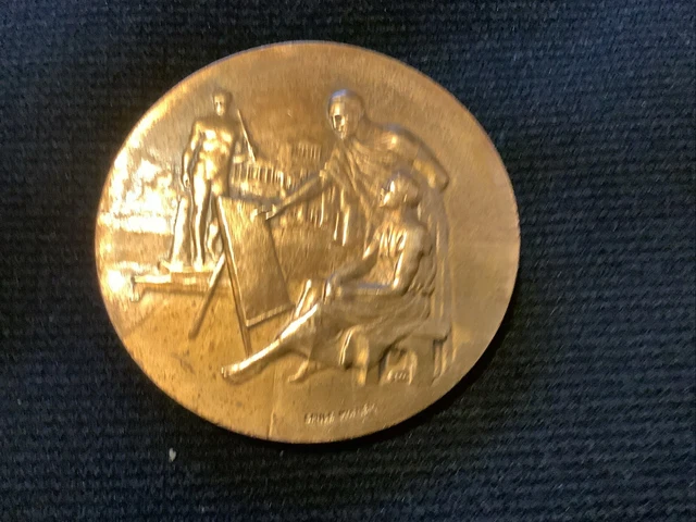 ANCIENNE MÉDAILLE Bronze Emile Monier Cours Artistiques EUR 35,00 ...