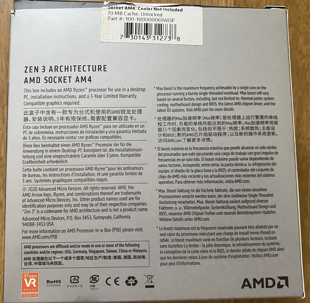 AMD RYZEN 9 5900x Processor Spare Bolts And Screws Only - As ...