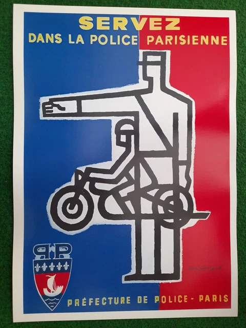 AFFICHE POSTER - POLICE NATIONALE - PREFECTURE PARIS - 30 x 40 cm EUR 7 ...