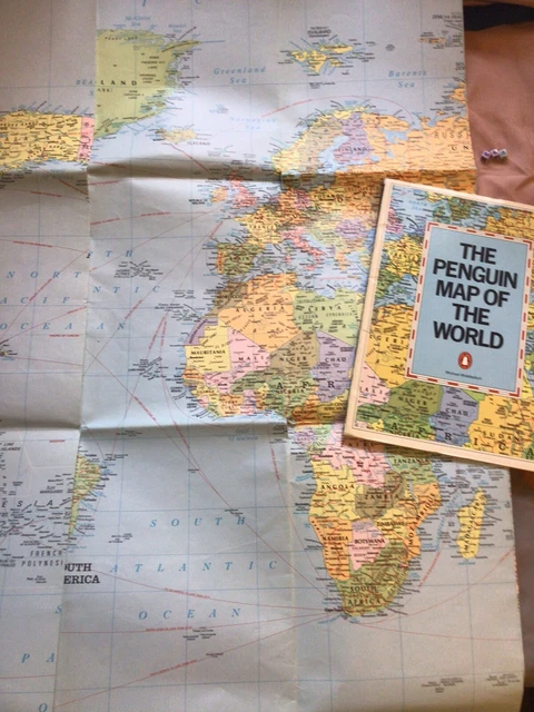THE PENGUIN MAP of the World , Vintage, Original Cover Inc , Vintage £ ...