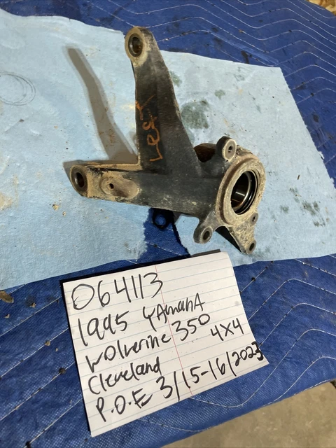 1995 YAMAHA WOLVERINE 350 left side steering knuckle spindle 064 $125. ...