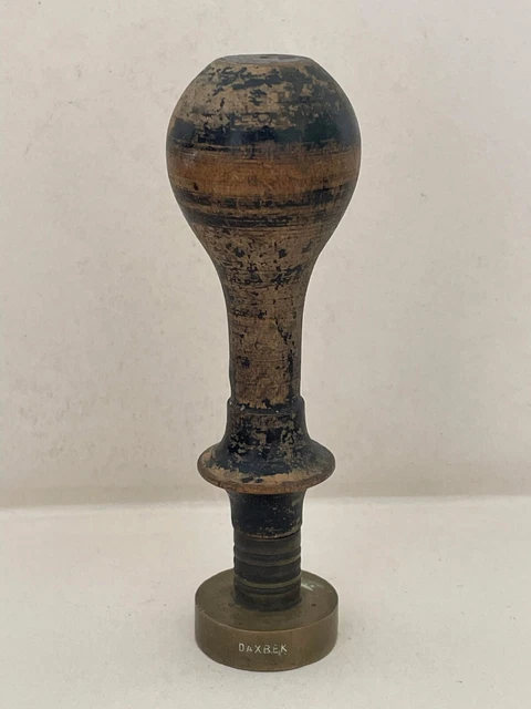 ANCIEN SCEAU/CACHET A Sceller En Bois Et Bronze A Identifier EUR 25,00 ...