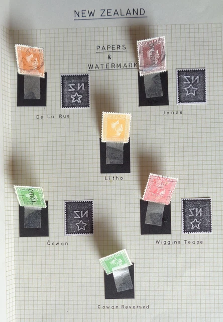 HELPFUL NEW ZEALAND KGV Paper & Watermark Guide with Examples £2.99 ...