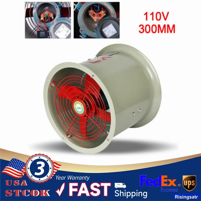 12& VENTILATOR EXPLOSION Proof Axial Fan Extractor Fan Blower Tube ...