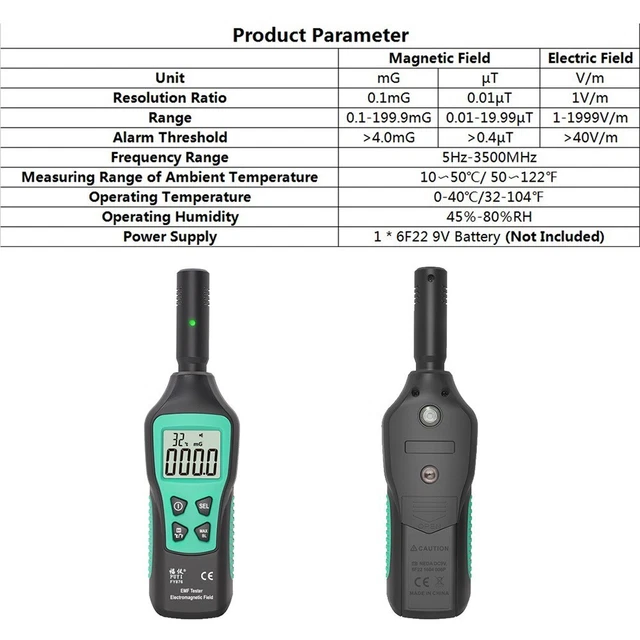 ELECTROMAGNETIC FIELD TESTER Digital Sensor Reader EMF Meter Radiation ...
