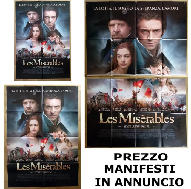 LES MISERABLES - MANIFESTI CINEMA ORIGINALI Film2012 vari formati leggi ...