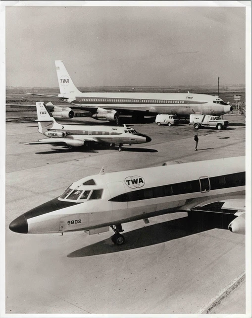 TWA BOEING 707 & Lockheed Jetstar Original Vintage Manufacturers Photo ...