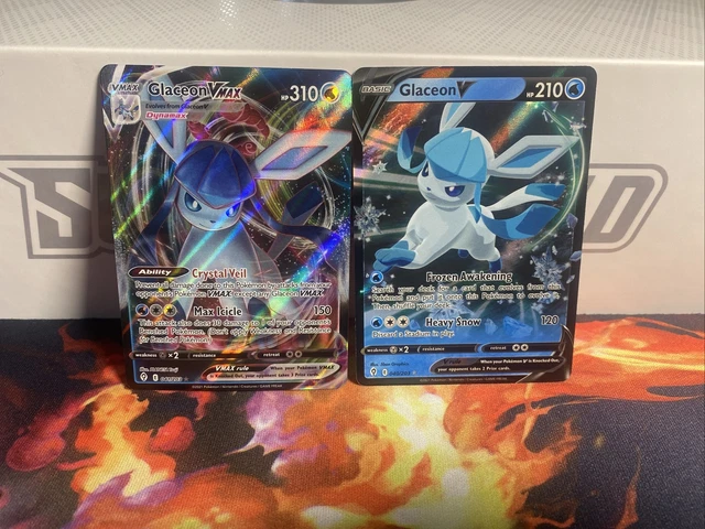 POKEMON CARD SET Glaceon V and Vmax Ultra Rare Evolving Skies EUR 15,59 ...