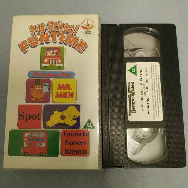 PRE-SCHOOL FUNTIME SPOT MR MEN POSTMAN PAT VHS VIDEO b1 £5.99 - PicClick UK