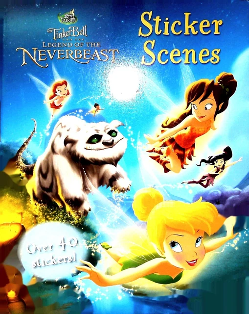 DISNEY FAIRIES TINKER Bell Legend of the Neverbeast Sticker Scenes Book ...