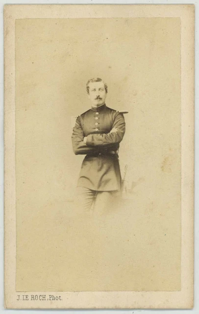 MILITARY CDV. IMPERIAL Cavalry School Second Lieutenant by Le Roch at S ...