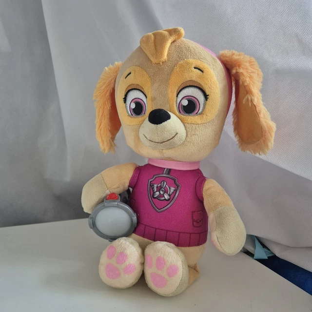 PAW PATROL SNUGGLE Up Lights and Sounds Skye Plush Soft Toy Night Light ...