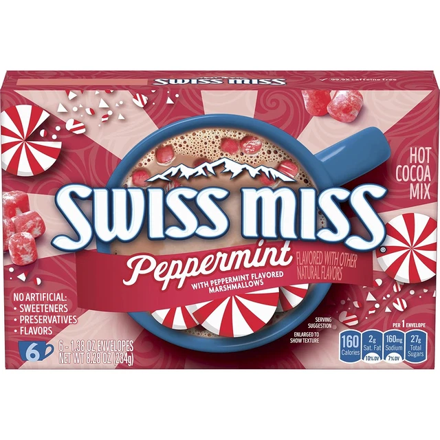 PEPPERMINT FLAVORED HOT Cocoa Mix, 6 Count Hot Cocoa Mix Packets £13.72 ...