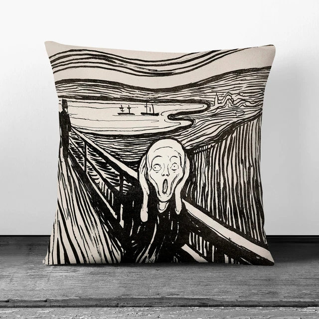 THE SCREAM SKETCH By Edvard Munch Soft Scatter Cushion and Cover Throw ...