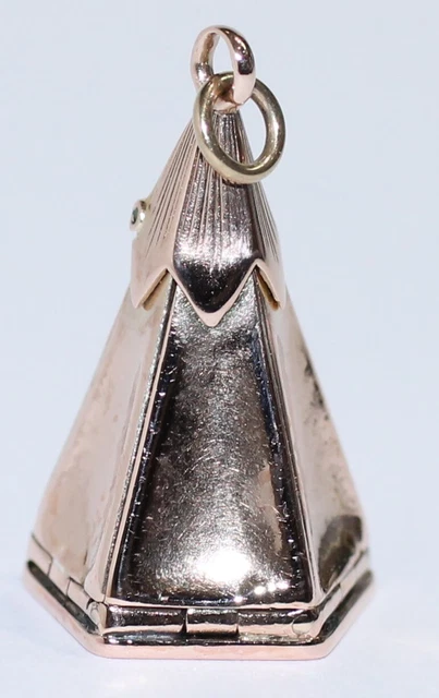 9CT. GOLD AND Silver Masonic Pentagonal Star to Pyramid Pendant EUR 878 ...