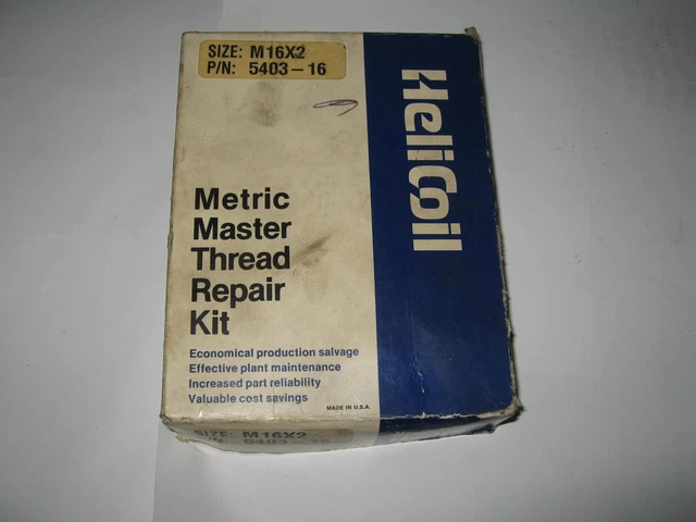 HELICOIL 5403-16 M16X2 Metric Master Thread Repair Kit 7pc Tool Tap 5 ...