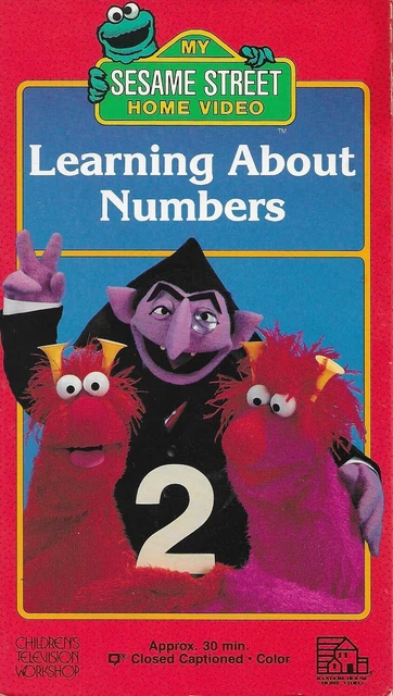 SESAME STREET - Learning About Numbers (VHS, 1996) Children's TV ...