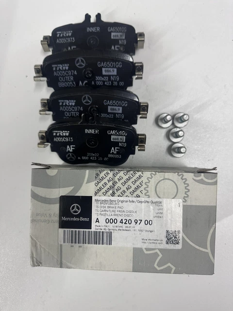 ORIGINAL MERCEDES BREMSBELÄGE Bremsklötze HA E-Klasse W213 A0004209700 ...