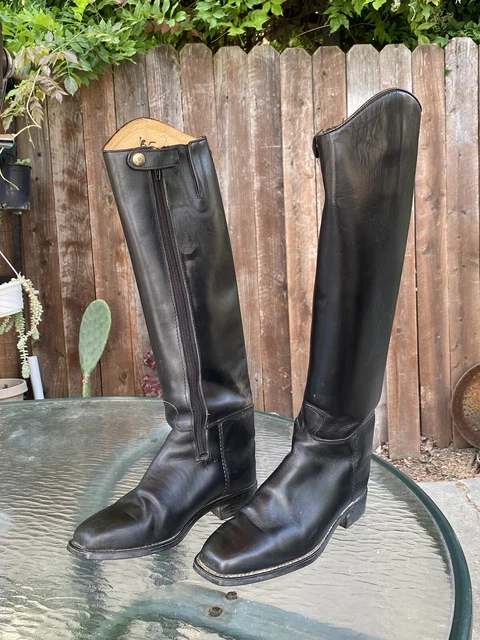 ARIAT TALL EQUESTRIAN Riding Boots Black Leather Zip Womens Sz 8.5 £127 ...