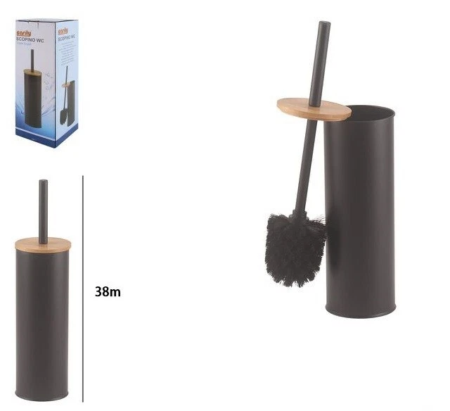 PORTE-BROSSE PORTE BROSSE de Toilette + Wc Salle Bain Cuvette Noir Bois ... PORTE-BROSSE PORTE BROSSE de Toilette + Wc Salle Bain Cuvette Noir Bois ...