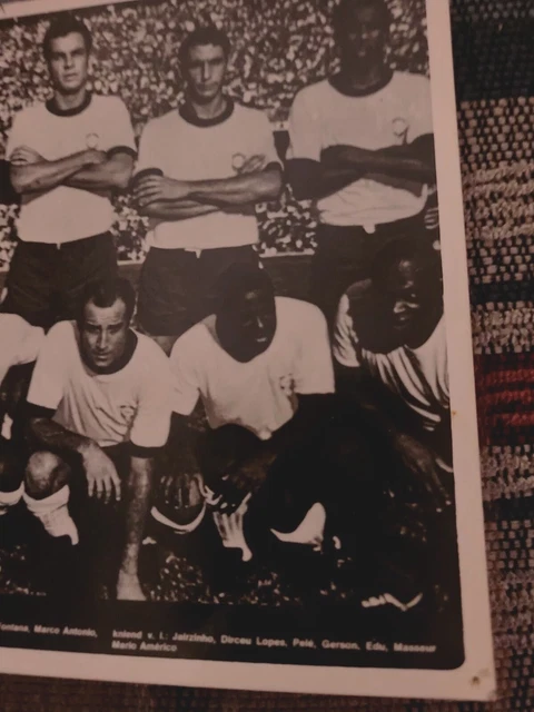 PELE BRAZIL TEAM Photo Early 70S Football World Cup Fc Santos Soccer ...