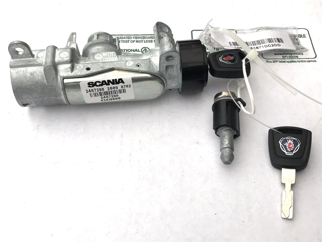 SCANIA P G R T DC *NEW STEERING LOCK SET KEYS IGNITION SWITCH 2x KEY ...
