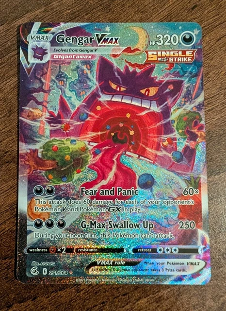 GENGAR VMAX 271/264 Fusion Strike Alt Art Pokémon TCG Near Mint £900.00 ...
