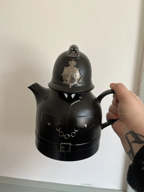 RARE VINTAGE CARLTON Ware Teapot English Bobby Police Officer VGC £26. ...