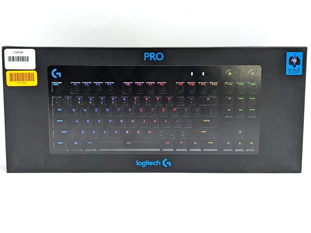 LOGITECH PRO TKL Wired Gaming Keyboard GX Blue Clicky Switches (920 ...