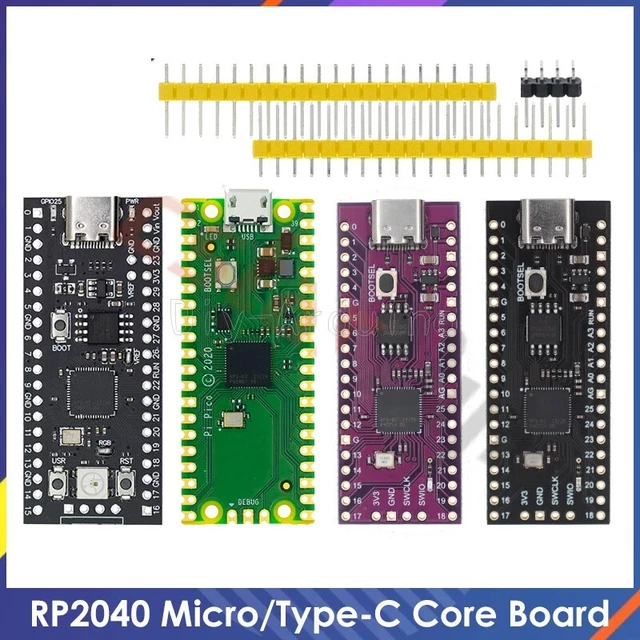NEW RASPBERRY PI Pico Board RP2040 TYPE-C / MICRO Dual-Core 264KB ARM ...
